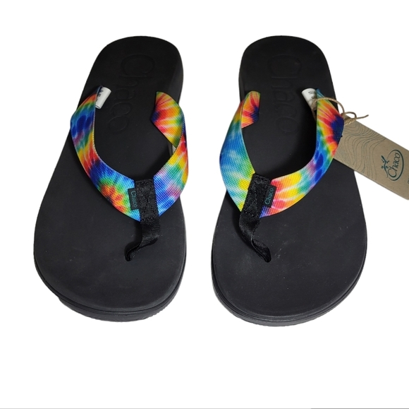 Chaco | Shoes | Chaco Men Chillos Dark Tie Dye Flip Flops For All Day ...